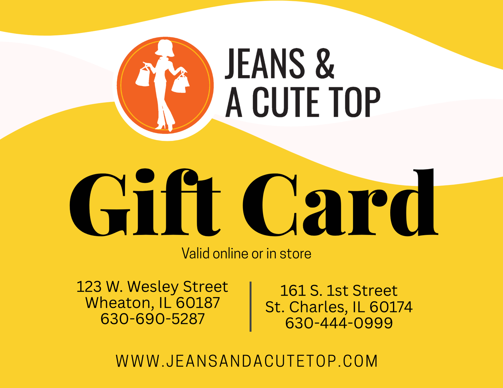 JEANS AND A CUTE TOP GIFT CARD – Jeans and a Cute Top Shop